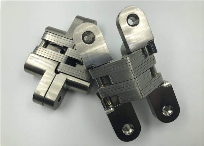 Flexible Heavy Duty Invisible Hinge With Brushed Nickel Surface Finish