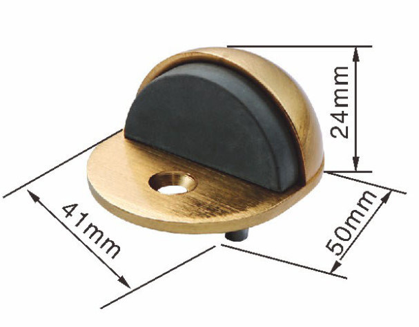 Ellipse Zamak Half Round Door Stopper Floor Mounted Door Stop And Holder